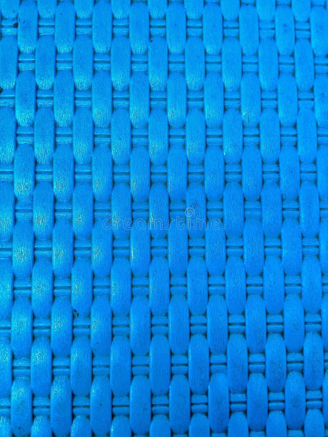 Woven Pattern Made of Blue Plastic Material Stock Photo - Image of aqua ...