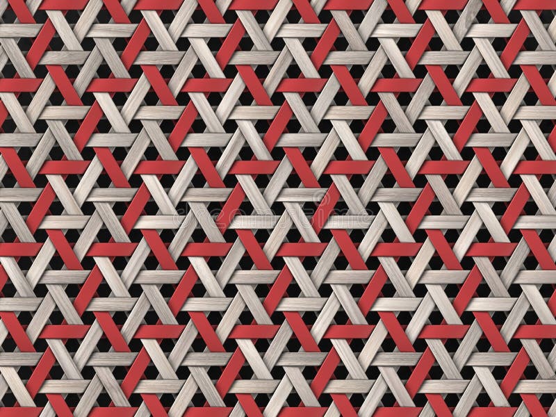 Woven Patterns Wallpaper Background Design. Hexagonal Rattan-bamboo ...