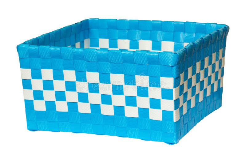Woven Plastic Stripe Basket Stock Photo - Image of basket, accessory ...