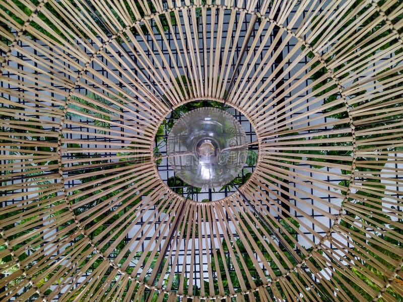 Woven Radial Lamp Pattern with Symmetry Stock Image - Image of fiber ...