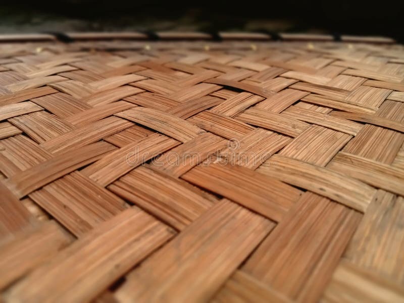Woven Rattan or Bamboo Forms an Interesting Pattern Stock Photo - Image ...