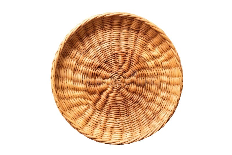 Woven Rattan Plate with Natural Texture and Bohemian Charm Stock ...