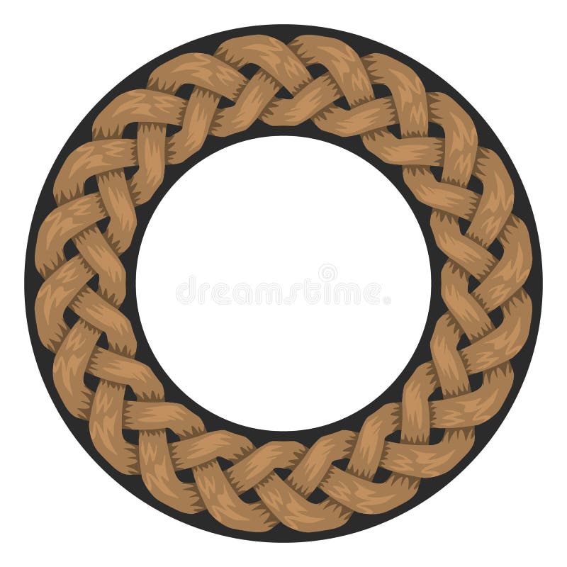 Woven Ropes Frame or Border with Circle Shape with Copyspace for Your ...