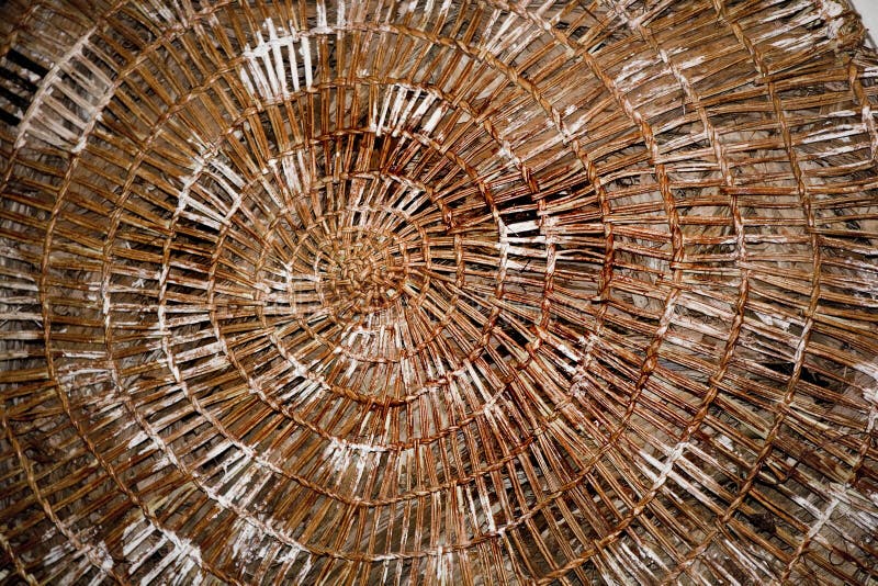 Round Basketwork Background Stock Photo - Image of brown, regular: 59980618