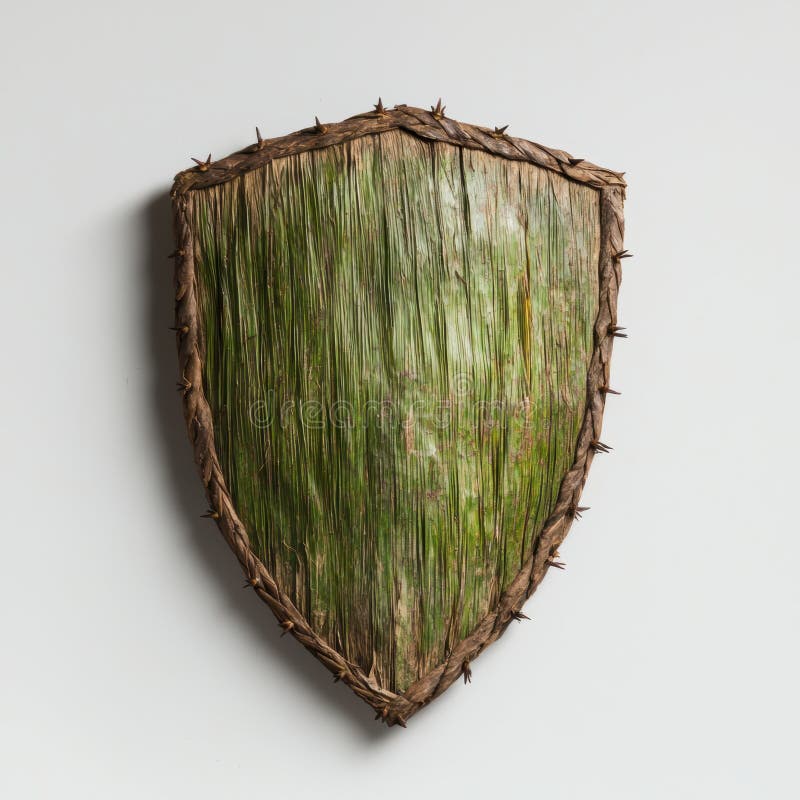 Woven Shield-shaped Wall Hanging with Natural Materials Stock ...