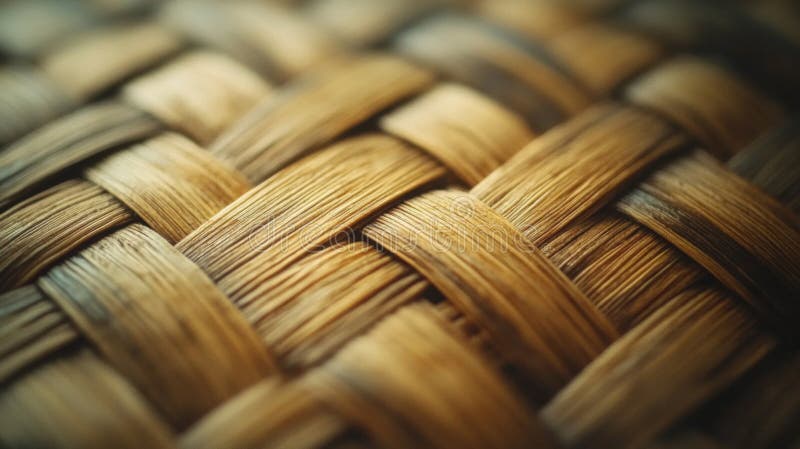 Woven Straw Mat Close Up Texture Detail Stock Illustration ...