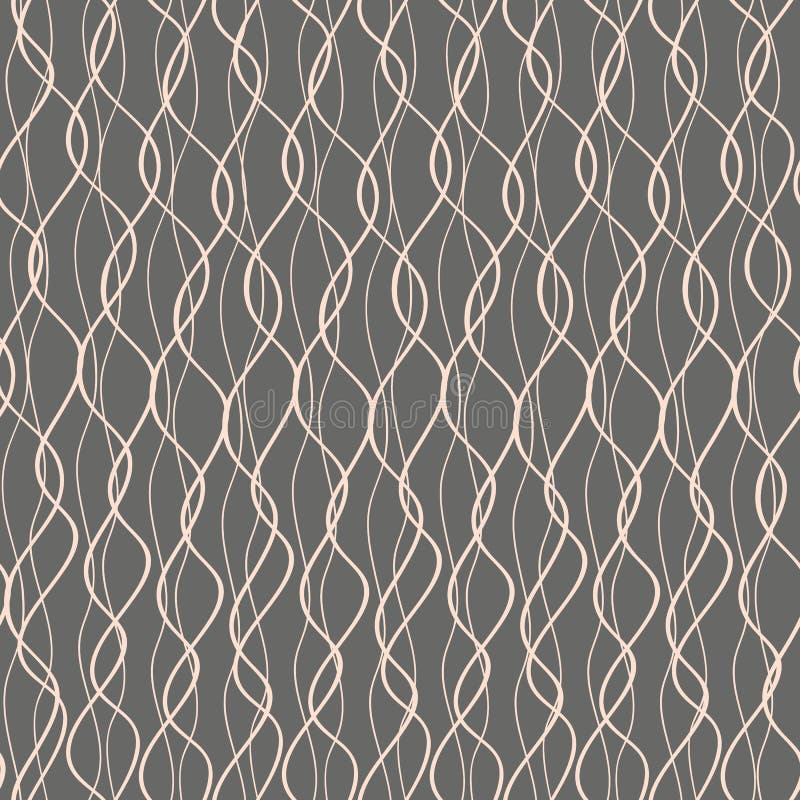 Woven Style Vector Line Seamless Pattern Background. Hand Drawn ...