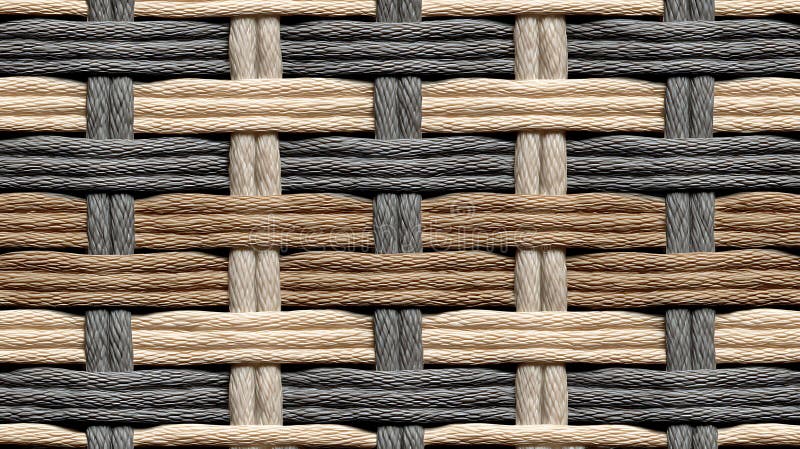 Woven Texture Featuring Interlaced Strands in Gray, Beige, and Brown ...