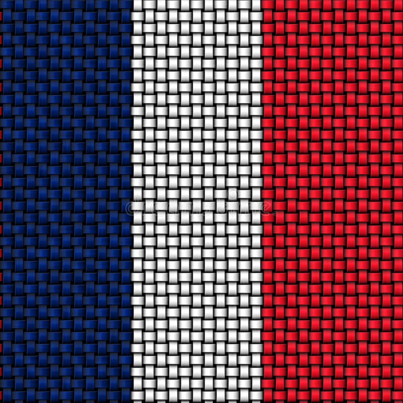 Woven Texture of the Flag of France Stock Illustration - Illustration ...