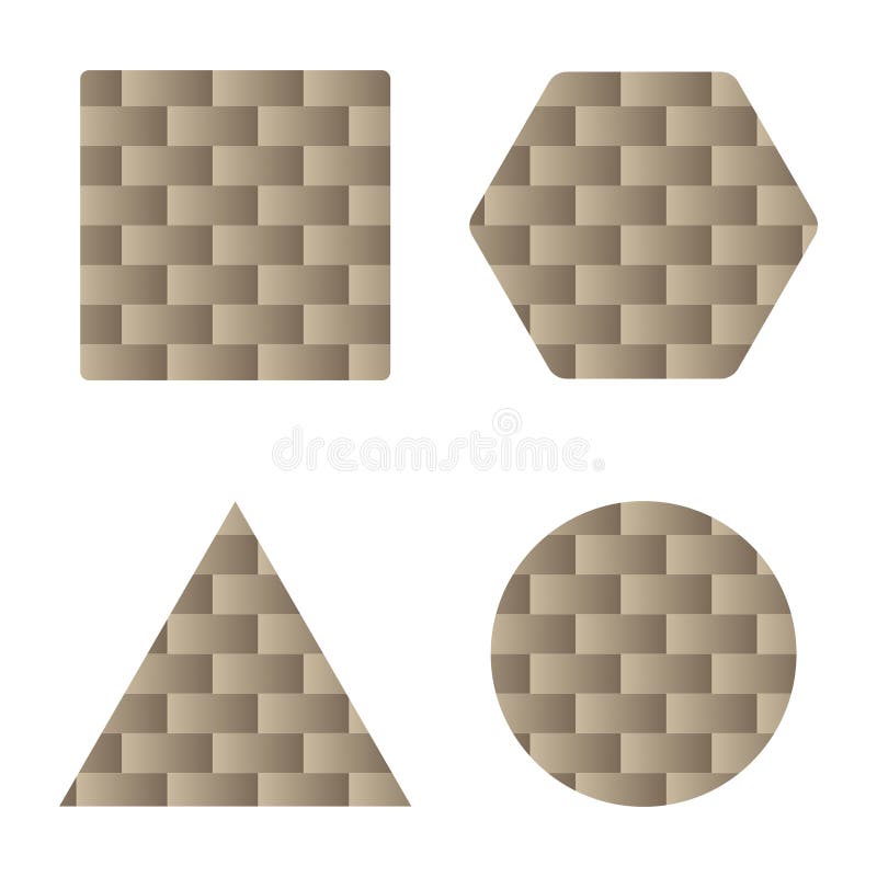 Woven Texture Shapes. Square Pattern Vector. Geometric Basket Style ...