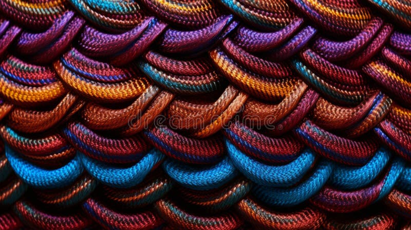 Woven Threads of Colors in Mesmerizing Texture Stock Illustration ...