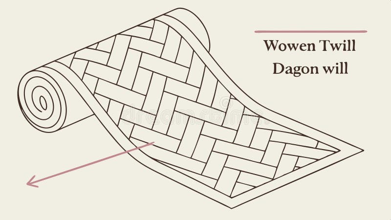 Woven Twill Fabric Roll, Textile Material Sample Vector Design ...