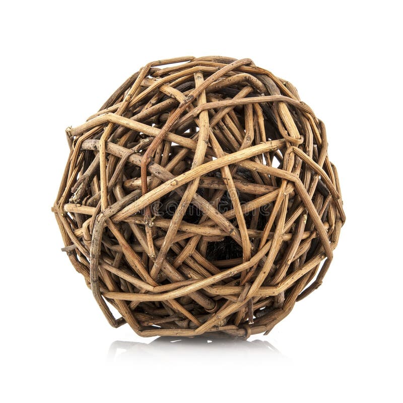Woven Wicker Balls stock image. Image of nature, brown - 18452383