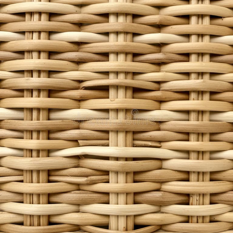 Woven Wicker Texture Composed of Interlaced, Naturally Colored Strips ...