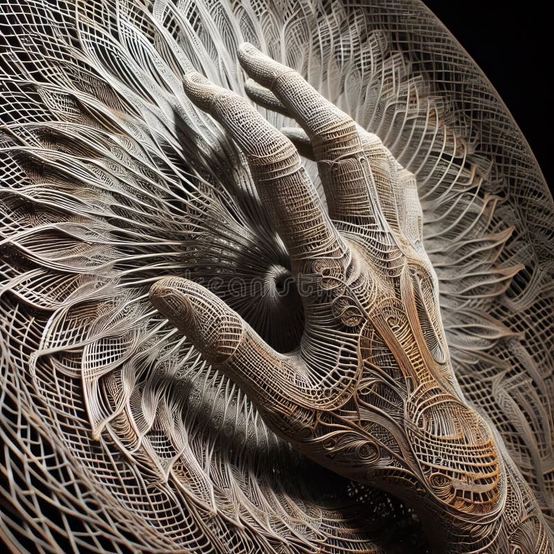 Woven Wire Sculpture with Textured Surface a Woven Wire Sculptur Stock ...