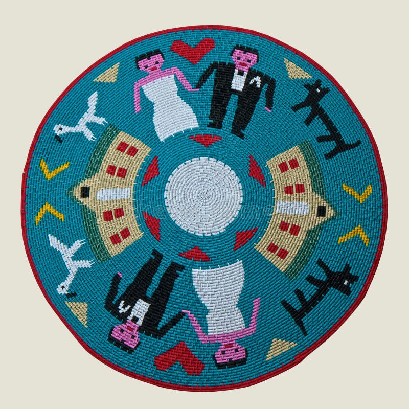 Woven Wire Work Design of African Origin Stock Image - Image of heart ...