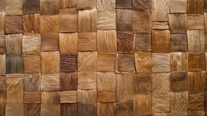 Woven Wood Panel Brown Square Pattern Texture Stock Illustration ...