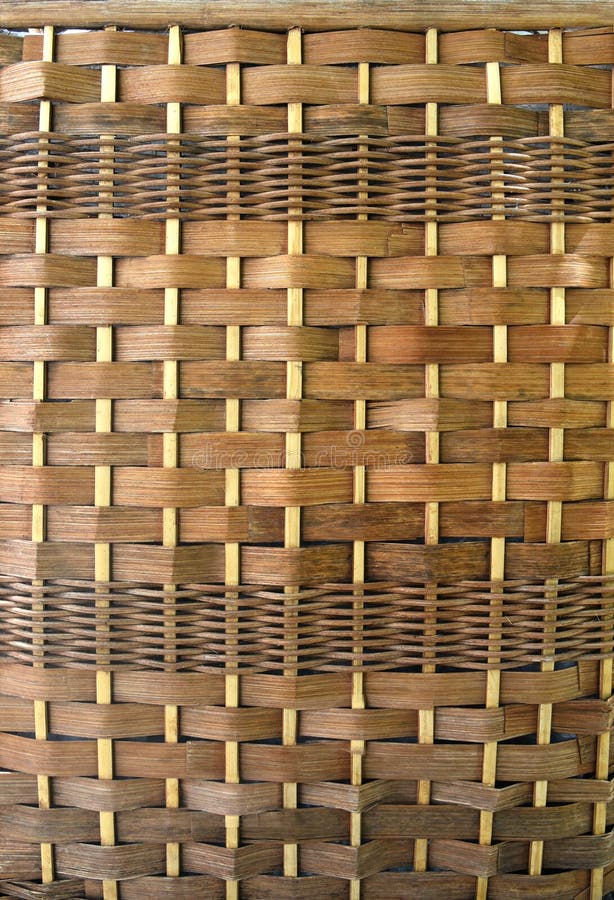 Woven Wood Pattern or Background. Stock Image - Image of decorative ...