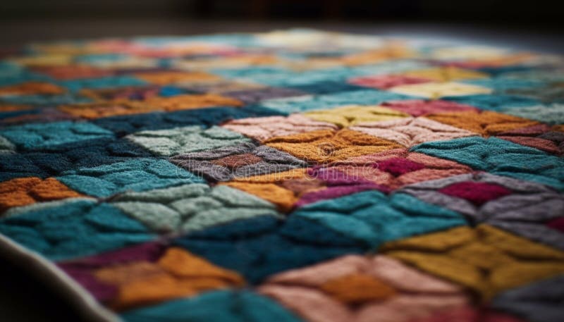 Woven Wool Rug Adds Elegance To Living Room Generated by AI Stock Photo ...