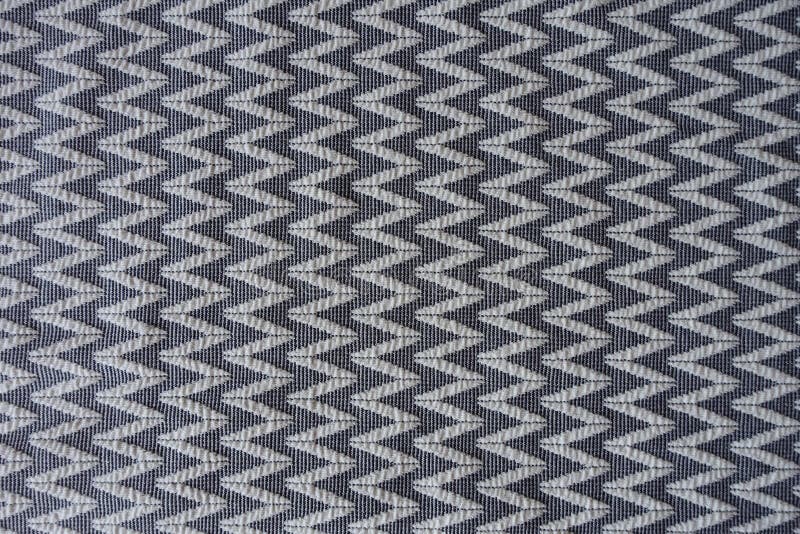 Woven Zig-zag Pattern on Fabric from Above Stock Photo - Image of gray ...