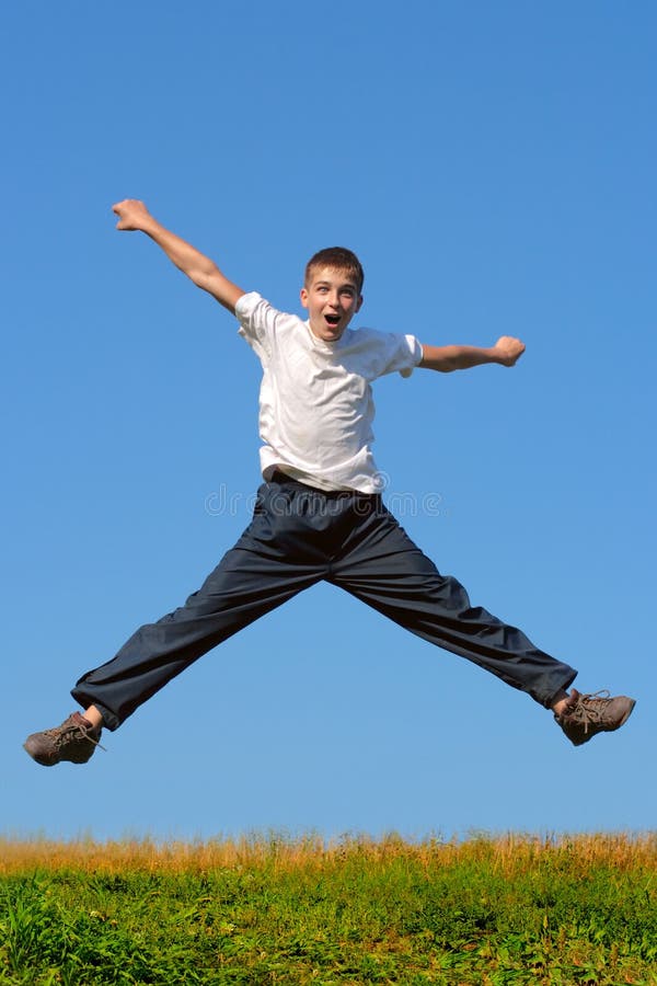 Child will jump stock photo. Image of male, expressions - 271488