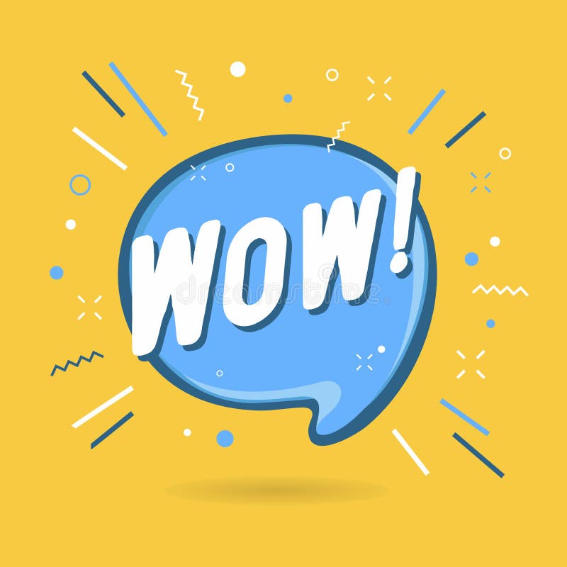 Wow Banner, Speech Bubble, Poster and Sticker Concept. Stock Vector ...