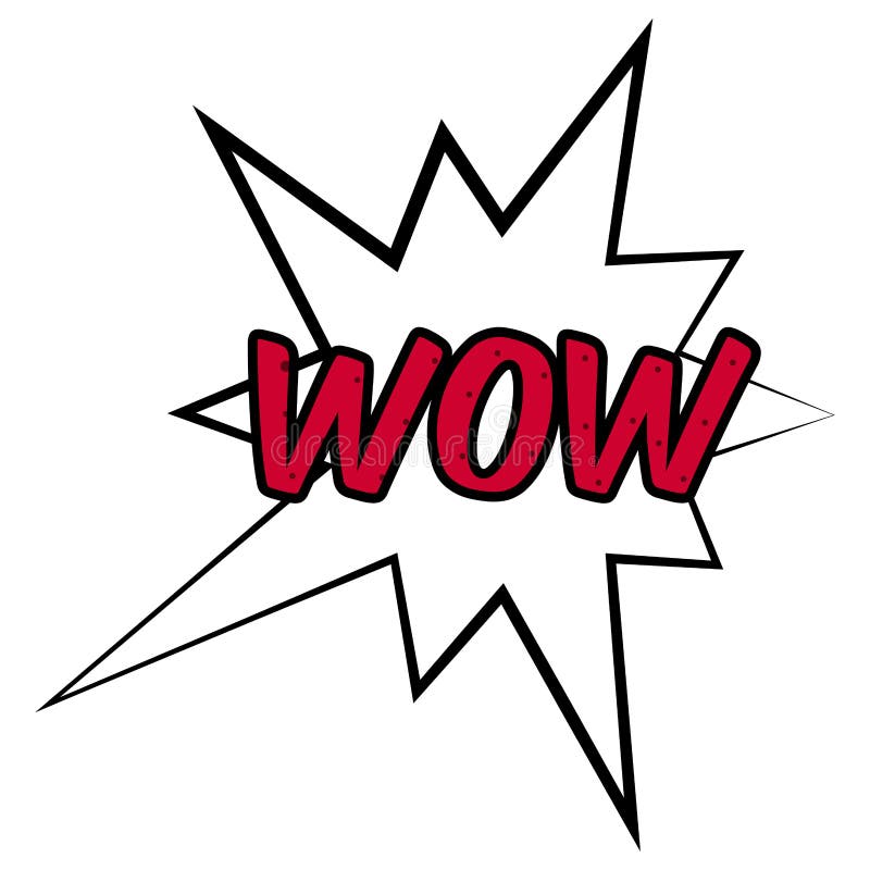 Wow Comic Bubble Expression Stock Vector - Illustration of clipart ...