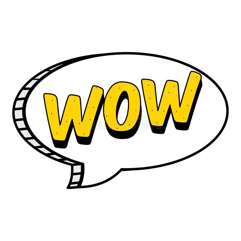 Wow Comic Bubble Expression Stock Vector - Illustration of speak, cloud ...