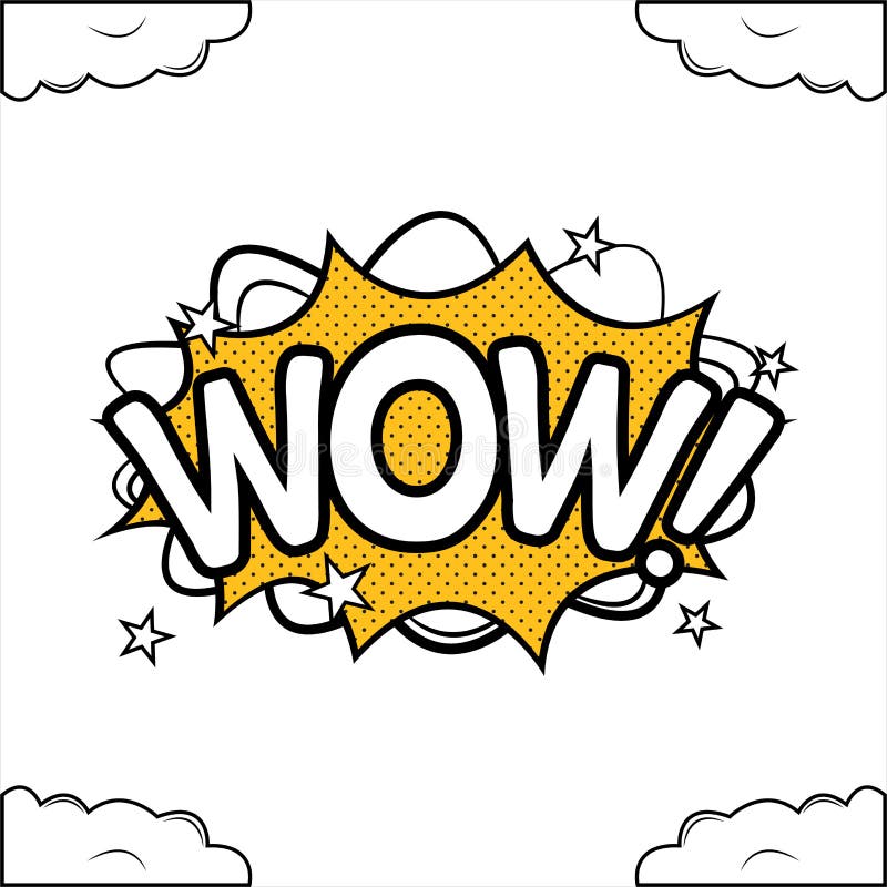 Wow, Comic Explosion. Comic Blast Vector with Text Bubble. Cartoon Burst with White Color ...