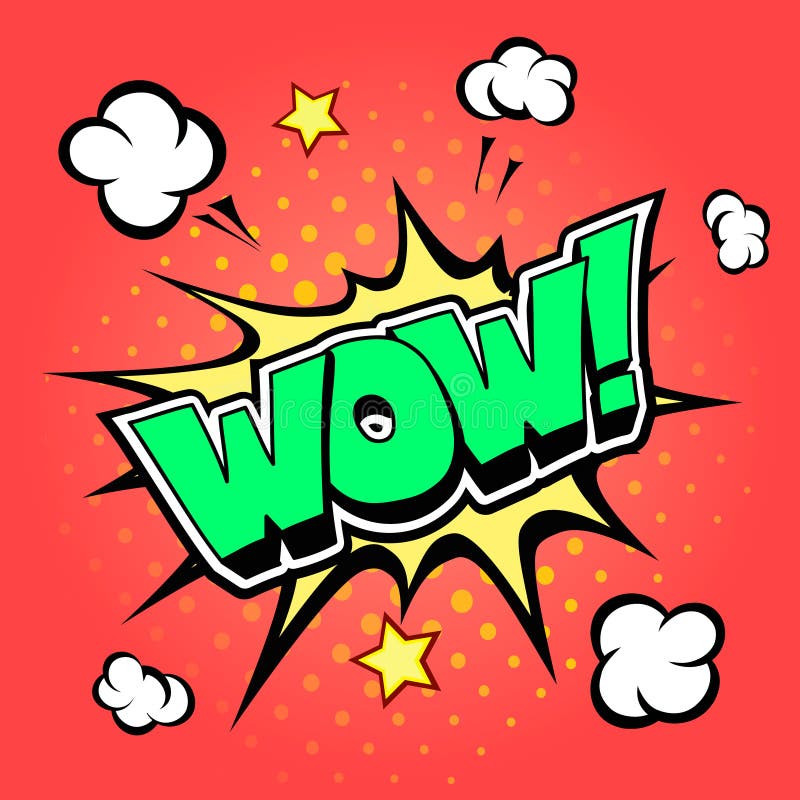 Wow! Comic Speech Bubble, Cartoon Stock Vector - Illustration of ...