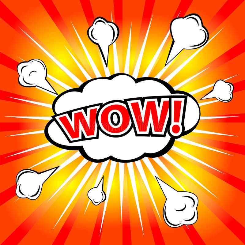 WOW! Comic Speech Bubble, Cartoon. Stock Vector - Illustration of ...