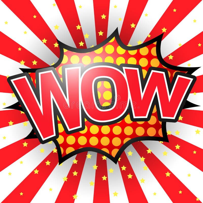 WOW! Fun graphic icon stock vector. Illustration of cartoon - 20087435