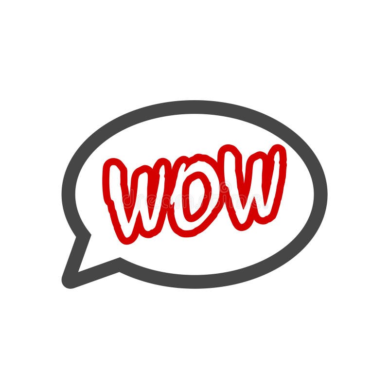 Wow Comic Text icon sign stock vector. Illustration of crackle - 120333120