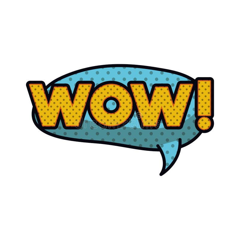 Wow Comic Words in Speech Bubble Isolated Icon Stock Vector ...