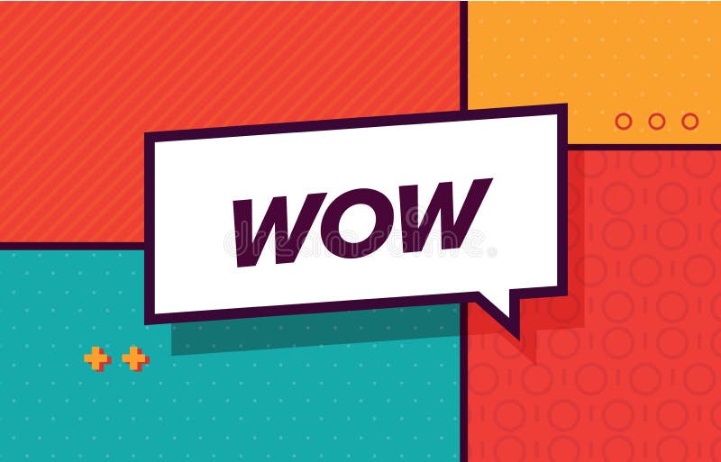 WOW in Design Banner. Vector Template for Web, Print, Presentation ...