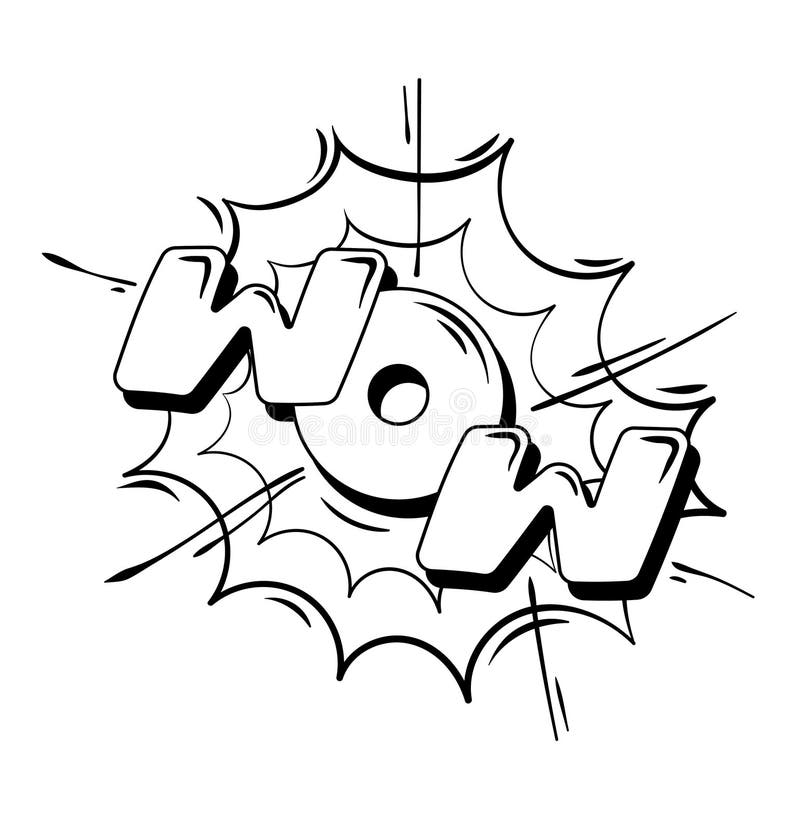 WOW! Explosion Comics Style Superhero Lettering Stock Vector ...