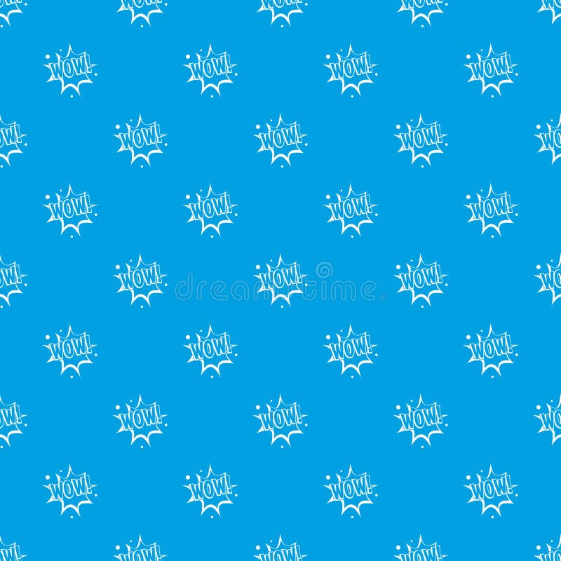 WOW, Explosion Effect Pattern Seamless Blue Stock Vector - Illustration ...