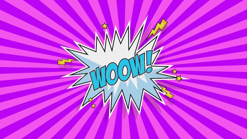 Wow Expression Word Pop Art Style Stock Video - Video of animation ...