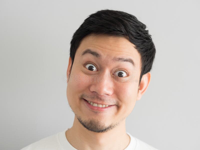 Wow Face of Happy Man Head Shot. Stock Photo - Image of astonished ...