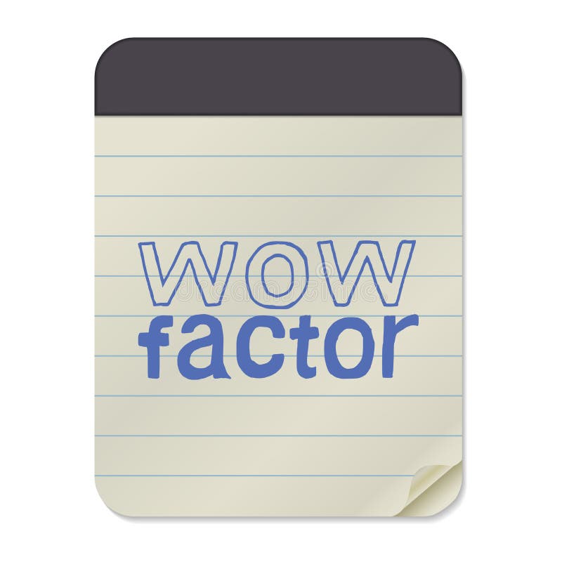 Wow Factor Lettering Notebook Stock Vector - Illustration of graphic ...