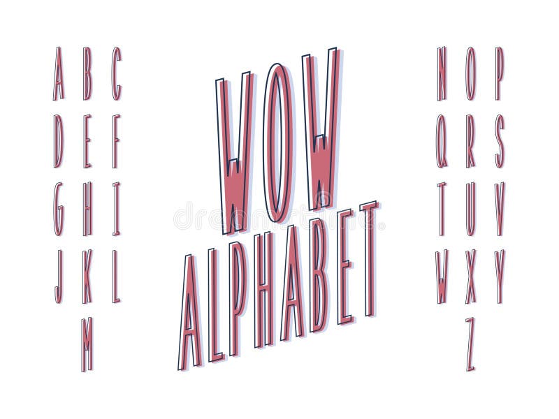 Wow font. Vector alphabet stock vector. Illustration of design - 114387145