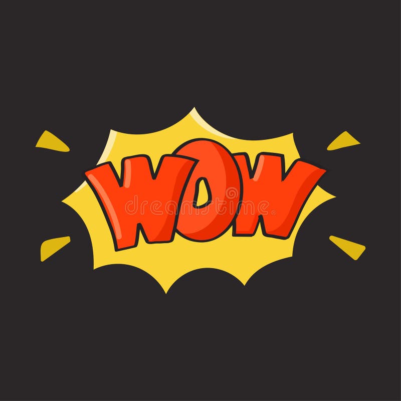 Wow Icon Clipart Logtotype Isolated Vector Illustration Stock ...