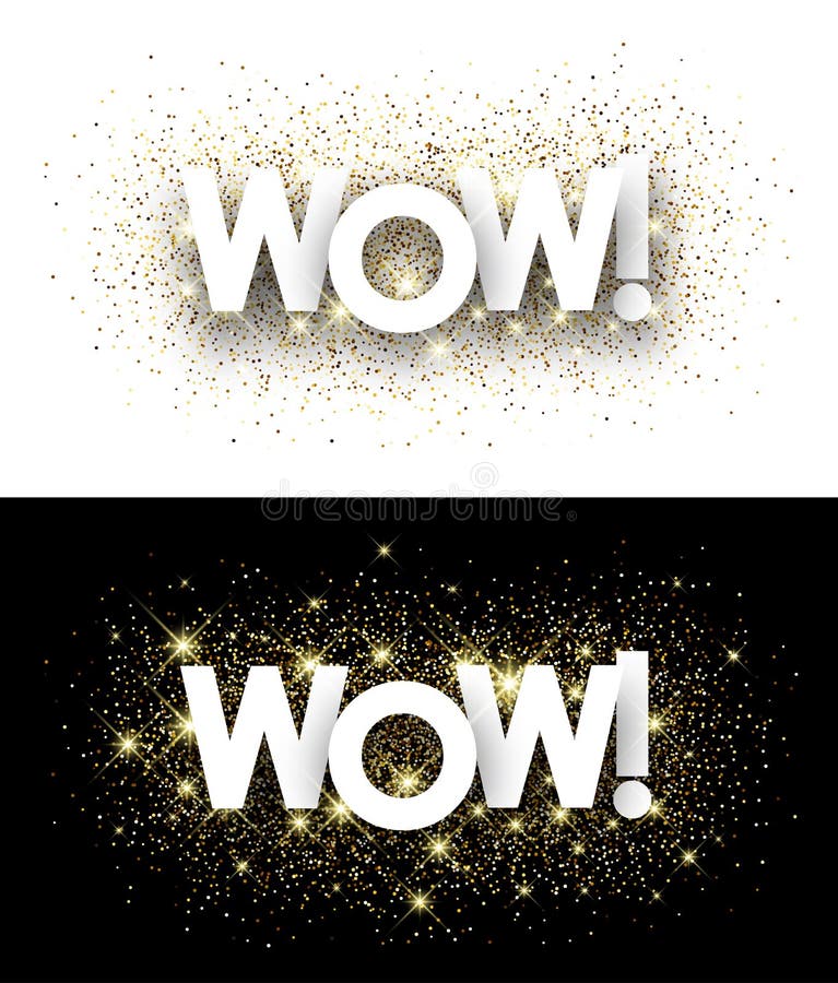 Wow paper banners. stock vector. Illustration of brown - 91321570