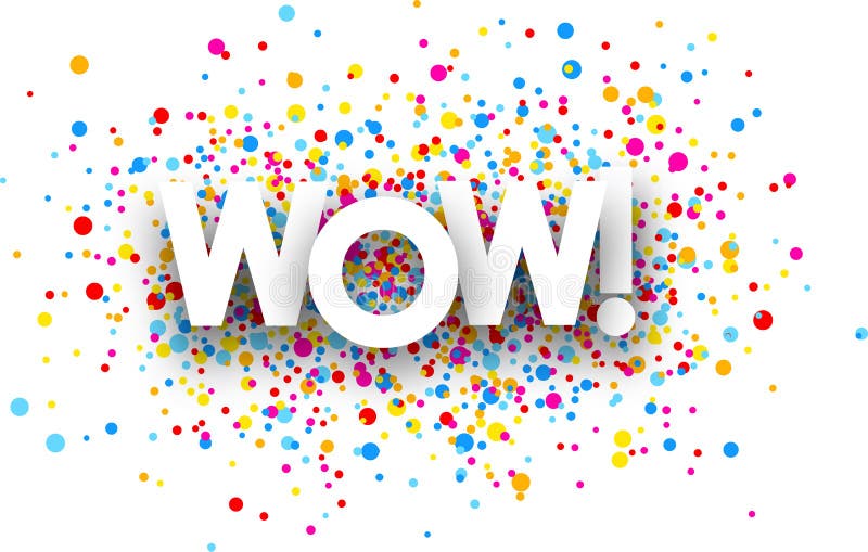 Wow paper card. stock vector. Illustration of enthusiasm - 90096953