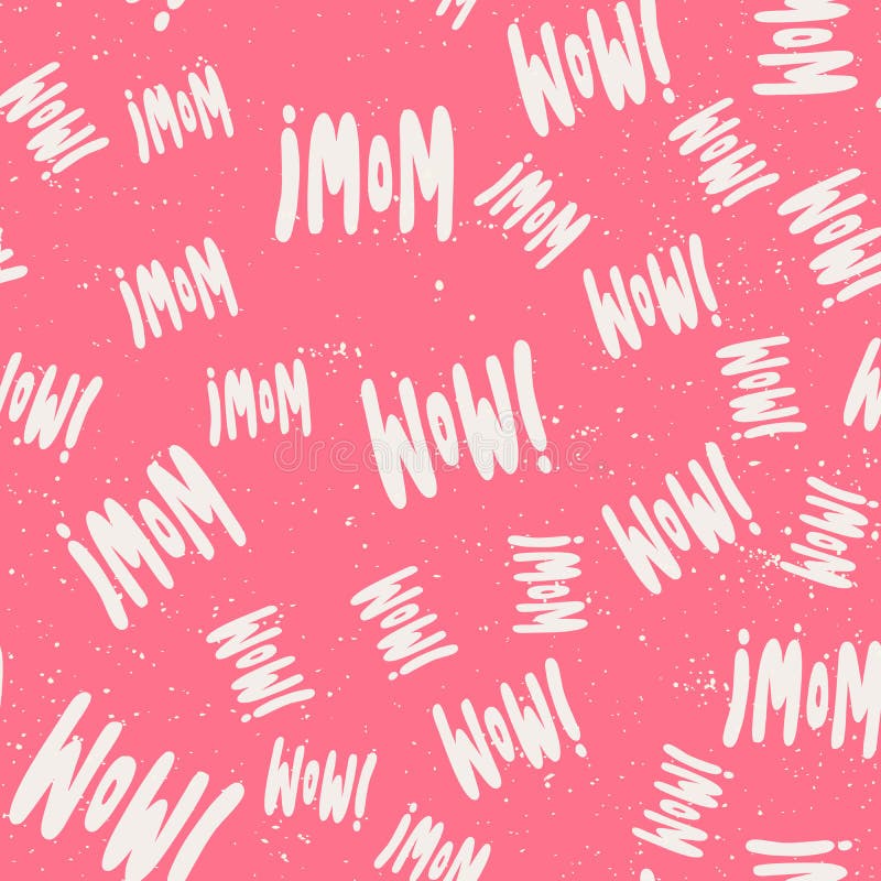 Wow. Retro Pattern for Print Design. Cartoon Vector Illustration ...