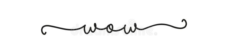WOW. Simple Lettering Typography Script Word Wow Stock Vector ...