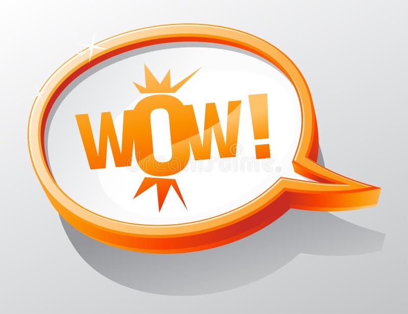 WOW speech bubble. stock vector. Illustration of banner - 24461226