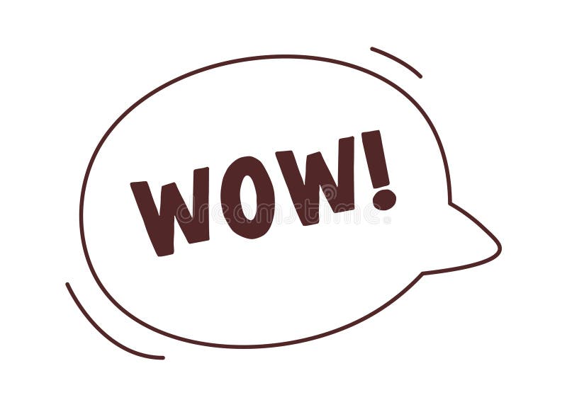 Wow Speech Bubble stock vector. Illustration of speech - 279342980