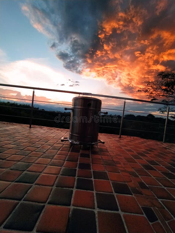 Wow Steak and sunset stock image. Image of flame, light - 261298101