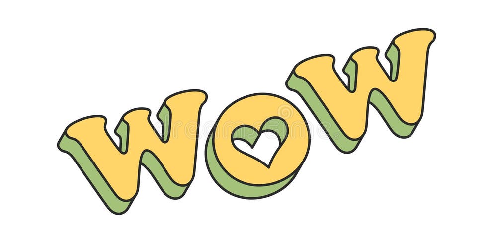 Wow Surprised Exclamation Comic Phrase Stock Vector - Illustration of ...